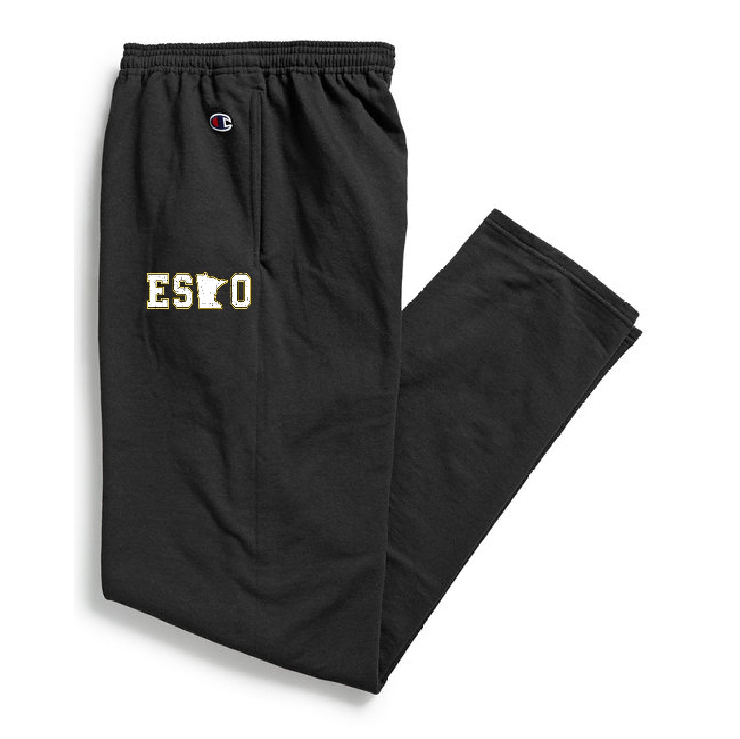 Esko Logo Champion Adult Powerblend® Open-Bottom Fleece Pant with Pock ...