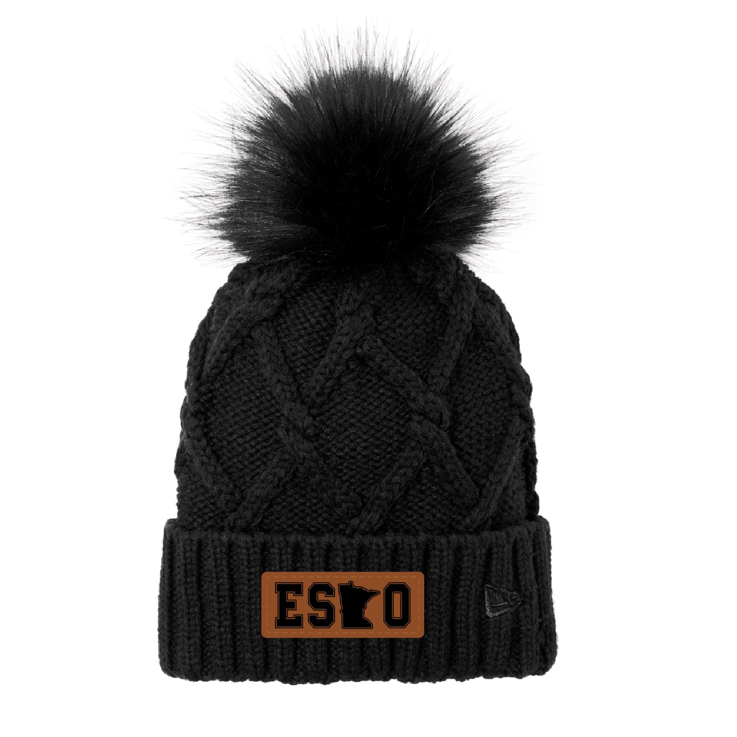 Esko Logo Faux Fur Pom Beanie – DSP On Demand