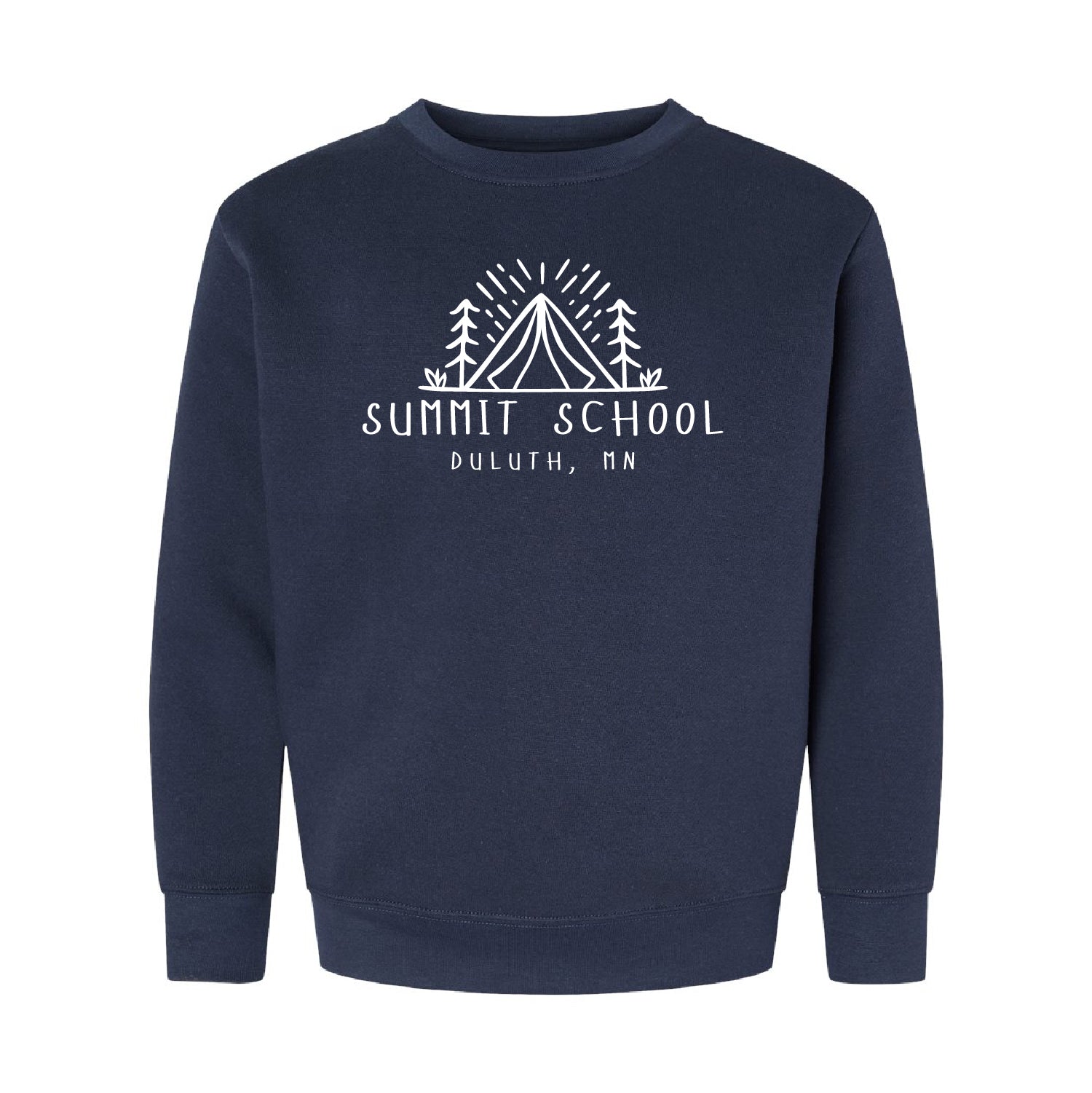 Summit School Youth Crewneck Sweatshirt with White Print – DSP On Demand