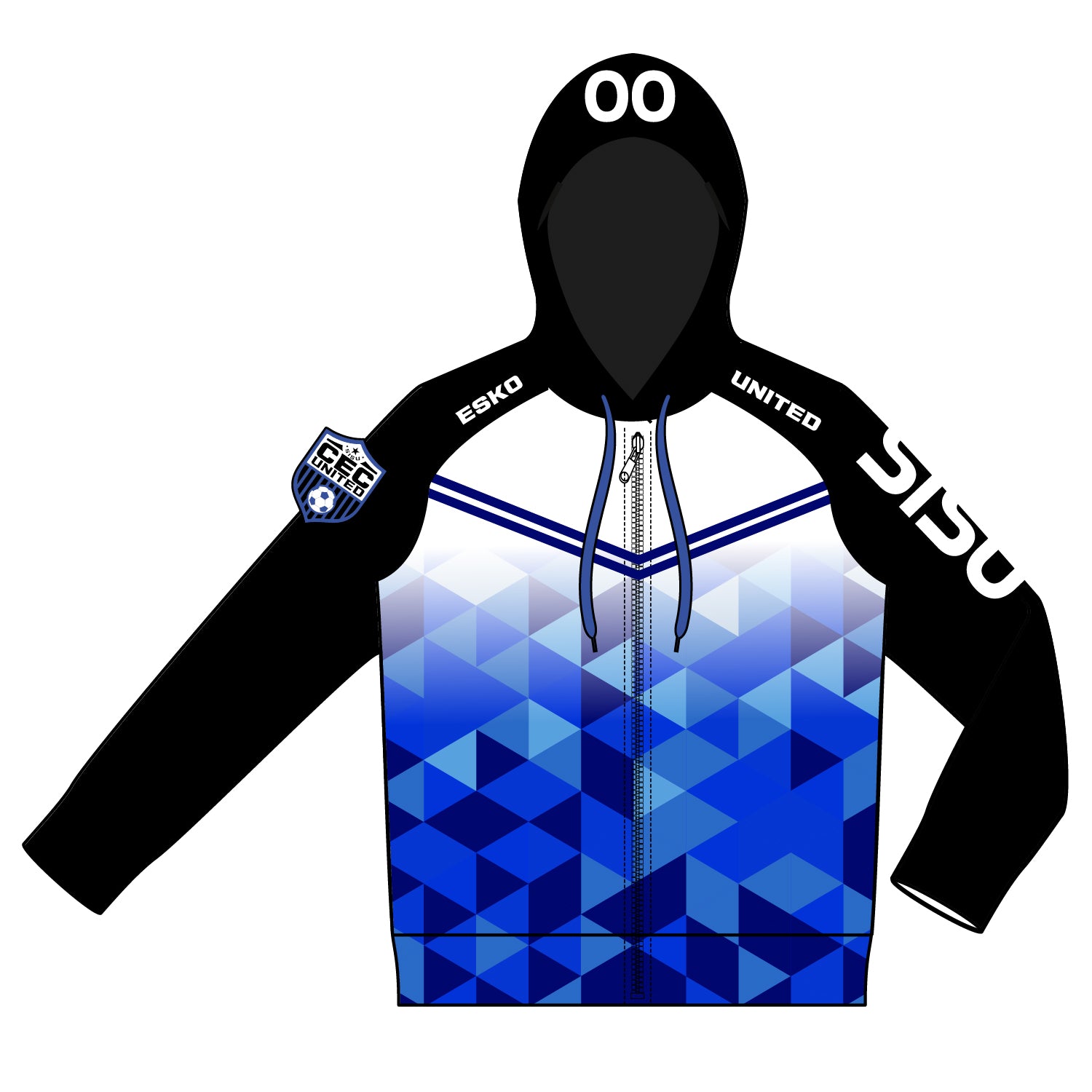 Esko United Sublimated Zip Hoodie – DSP On Demand